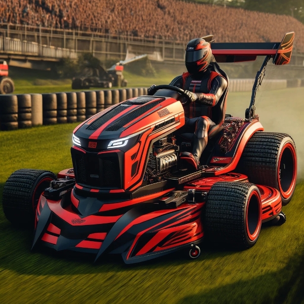 Course de tracteur à gazon / Lawn tractor race - Festival Western de ...